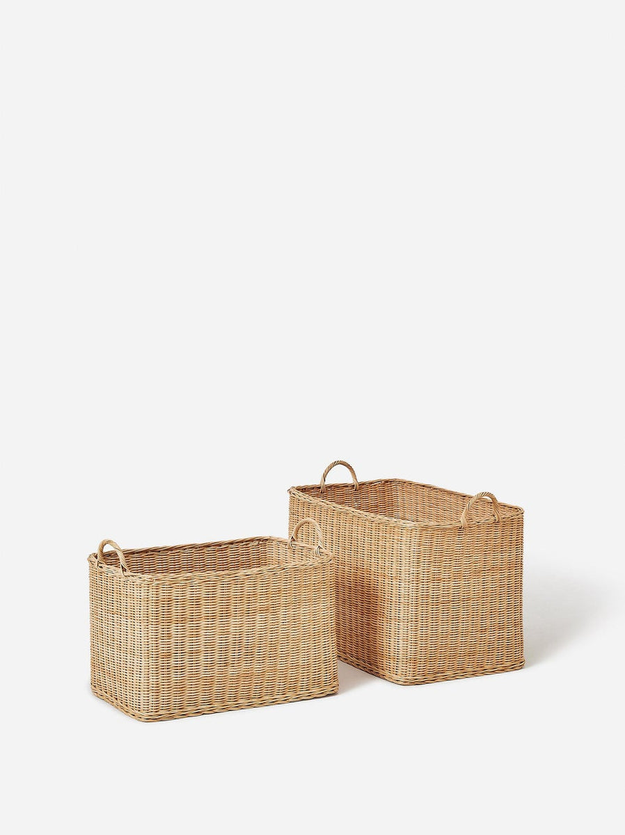 Rectangle Rattan Basket | Medium – Blackbird Goods